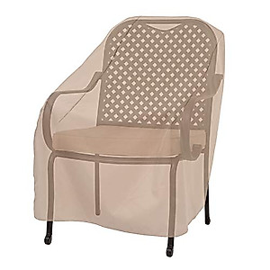 MODERN LEISURE 3134D Basics Outdoor Patio Chair Cover - Water Resistant (33 W x 34 D x 31 H inches), Khaki