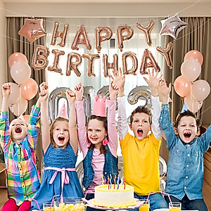 Rose gold 50th birthday decorations for woman number 50 happy birthday balloons letters for man balloon banner party Supplies for him