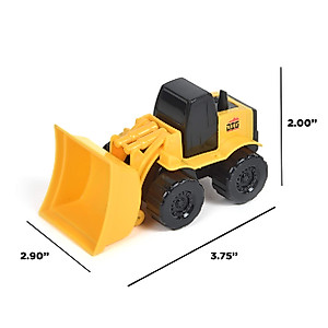 Micro Mini Construction Vehicles – Set of 5 Toy Cars and Trucks for Kids | Sensory Bin for Boys | Excavator Bulldozer Dump Truck Cement Mixer | Free Wheeling with Moving Parts – Maxx Action