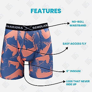 Warriors & Scholars | Mens boxer briefs | Boxer briefs for men pack of 6 | Printed Mens underwear | Mens boxer briefs underwear | Boys boxer briefs | Stylish boxer shorts | Mens underwear boxer briefs