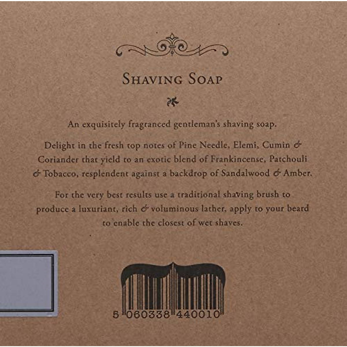 Captain Fawcett's Handcrafted Luxurious shaving soap with wooden bowl ((110g/3.88oz))- With fresh top notes of Pine Needle, Sandalwood & Amber, Elemi, | great for personal and professional use