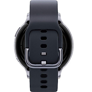 SAMSUNG Galaxy Watch Active2 (Silicon Strap + Aluminum Bezel) Bluetooth - International , Heart Rate Monitor, (Aqua Black, R820-44mm)