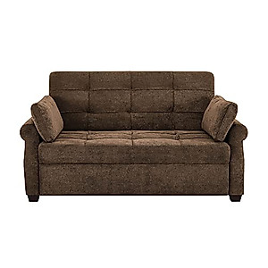 LifeStyle Solutions Serta Honor Convertible Sofa Sofabed, Brown