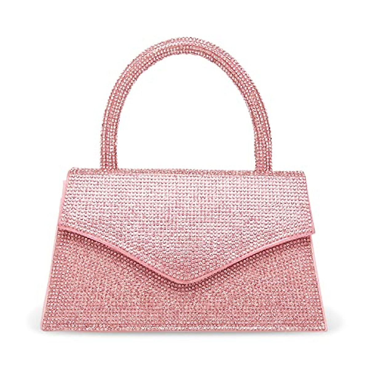 Steve Madden Womens Steve Madden AMINA Rhinestone Mini Top Handle, Pink, One Size US