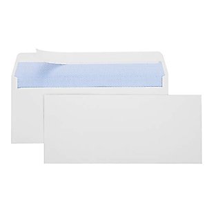 Office Deed 500#10 Envelopes SELF SEAL Business Envelope Windowless Design, Security Tint Pattern for Secure Mailing, Invoices, Statements & Legal Document Mailing Envelopes, 4-1/8 x 9-1/2"- White