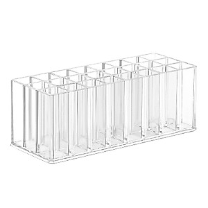 HBlife Lip Gloss Holder Organizer, 24 Spaces Clear Acrylic Makeup Lipgloss Display Case