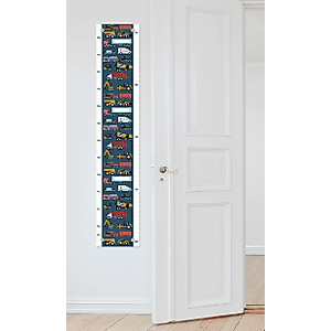 Kid Room Decor Firetruck Police Car Truck and Train Growth Chart for Kids Measurement Growth Chart