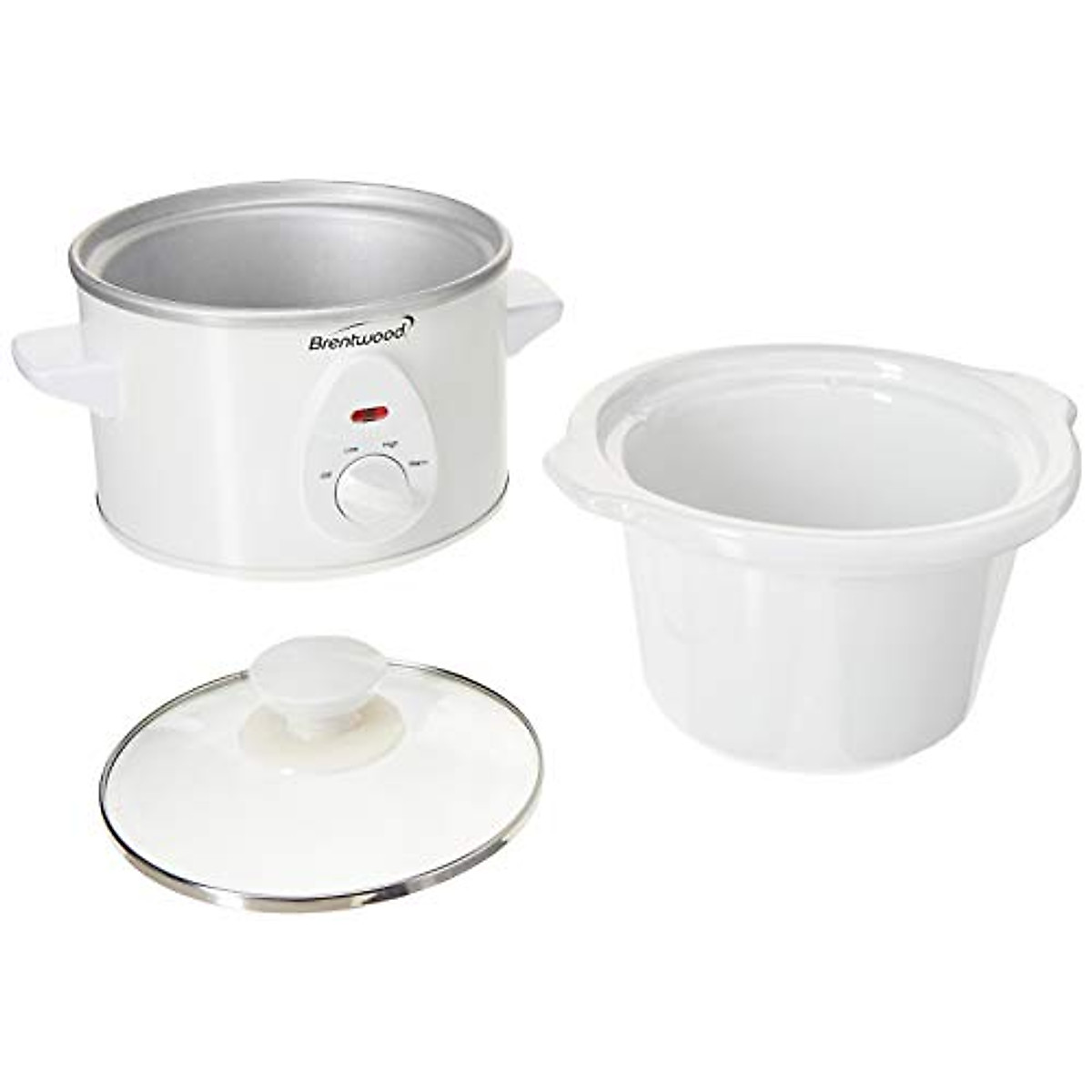 Brentwood Slow Cooker, 1.5 Quart, White