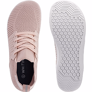 WHITIN Womens Extra Wide Fit Minimalist Trail Running Shoes Size 10 Pink Athletic Trekking Non Slip Treadmill Workout Fitness Trainer Lifting Sneakers 41