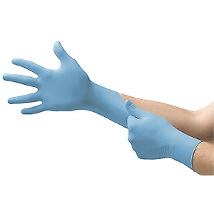 MICROFLEX 10-733 Daily Defense Disposable Rubber Gloves for Cleaning, Food Prep, First Aid - Medium, Blue (Box of 100)