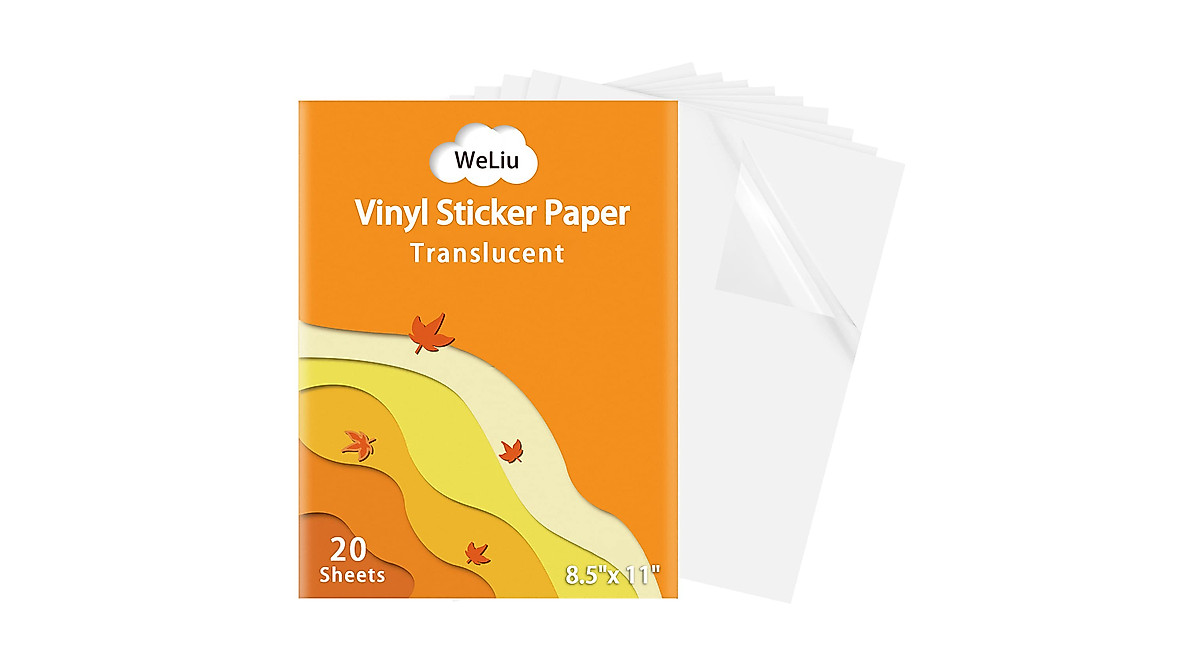 Printable Waterproof Sticker Paper for Inkjet & Laser Printers - 8.5x11"