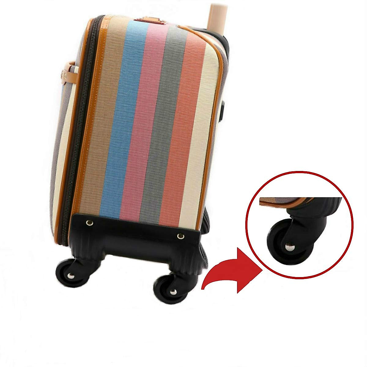 ORO 1 Pair Luggage Wheels Replacement 70mm Case Wheels with 8mm(0.31") Bearings Wheels for Suitcase and Inline Outdoor Skate and Caster Board (70 * 19mm)