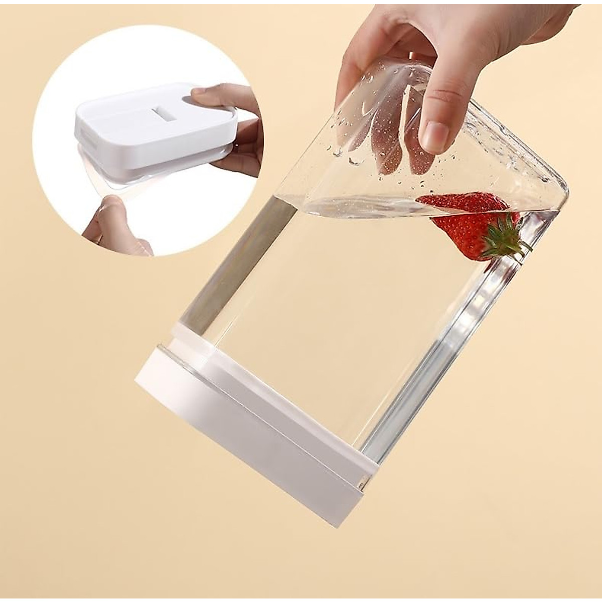 Frianchlly 2PCS Airtight Food Storage Containers Set with Lids PP Free Plastic Dry Food Canisters for Kitchen Pantry Organization and Storage (800ml/28.16oz)