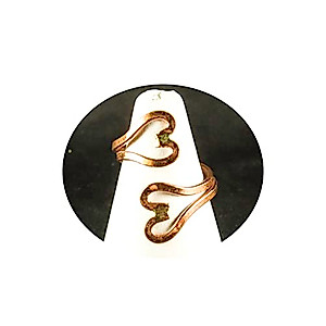 A Jeweler A JEWELER Adjustable Ring Copper Jewelry for Women – Handmade Double Heart Boho Ring with a Beautiful Brigth Copper Finnish