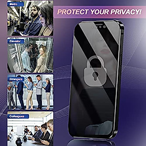 Privacy Magnetic Case Compatible for iPhone 14 Pro max, [Safety Lock][Full Body Protection]Double-Sided Anti-Peeping Anti-spy Sensitive Screen Protector Clear Back Metal Confidential Case, Black