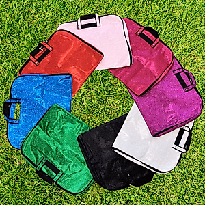 NGIL Glitter Cheer Dance and Competition Travel Companion Hanging Garment Bag for Girls (Glitter-Red)