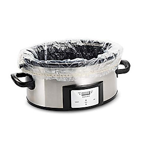 PanSaver Slow Cooker Liners with a Sure Fit Band, 4 Count, fits 3 qt to 6.5 qt