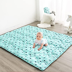SPRINGSPIRIT Baby Play Mat for Boys Girls, 50'' x 50'' Play Mat for LIAMST and TODALE Baby Playpen, One-Piece Crawling Play Mat for Baby, Non Slip Playmat for Babies, Toddlers, Dinosaur