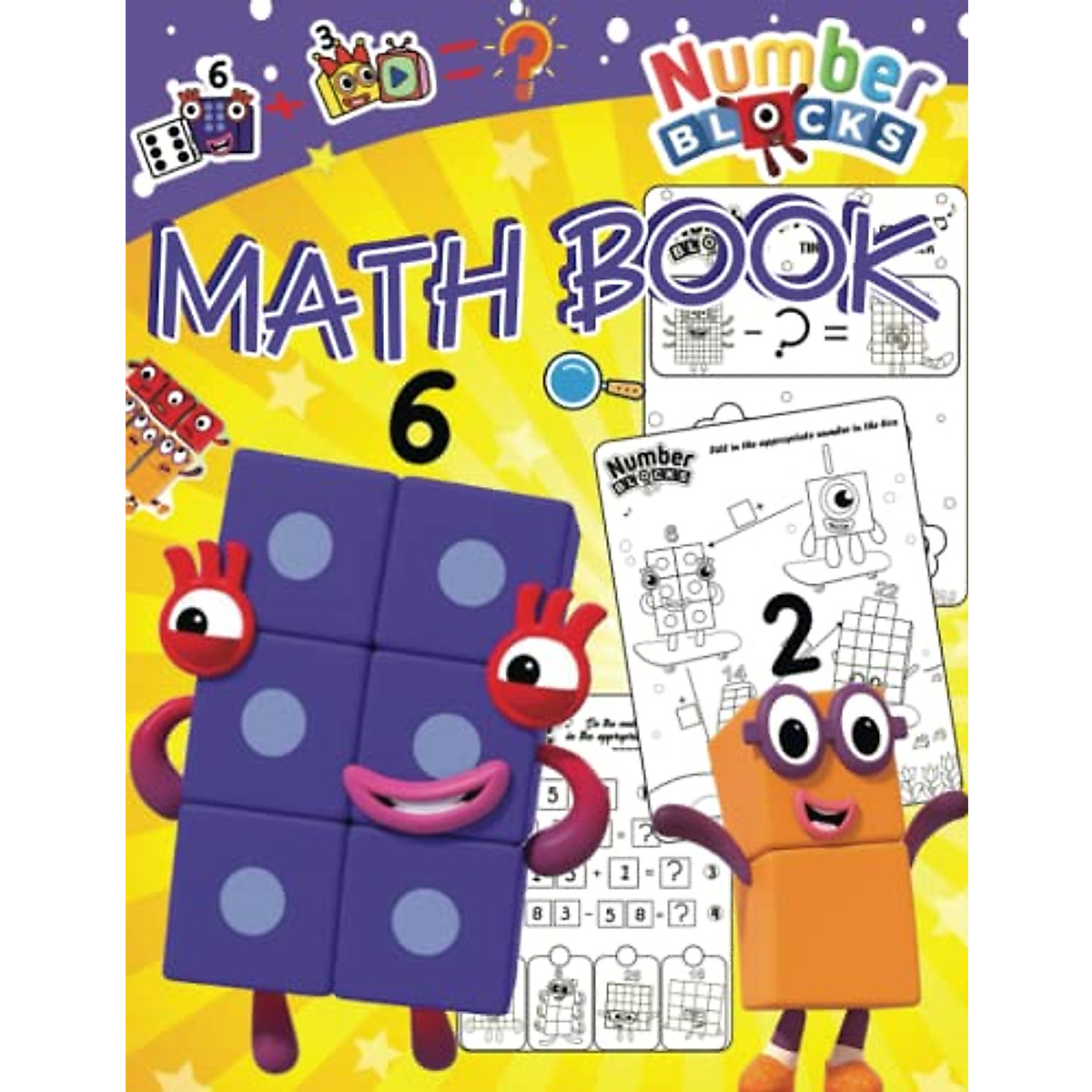 Number Blocks Math Book: Addition & Subtraction Workbook, Ages 3 to 8, Place Value, Regrouping,math maze....and MORE !!!