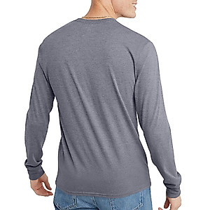 Hanes Originals Men's Tri-Blend Long Sleeve T-Shirt, Athletic Navy PE Heather, X Large