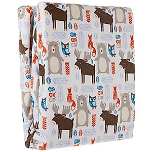 Trend Lab 100% Cotton Scandi Forest Deluxe Flannel Fitted Crib Sheet, 28x52 Inch (Pack of 1)