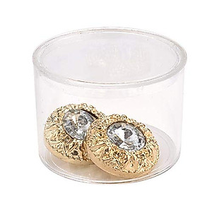 Pioneer Plastics 002C Clear Extra Small Round Plastic Container, 2" W x 1.4375" H, Pack of 4