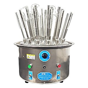 FENROSLY Lab Glassware Dryer with 30pcs Drying Pipes, Electric Air Flow Drying Rack for Glass Test Tubes and Beakers, Stainless Steel Drying Machine Lab Cleaning Equipment 110V