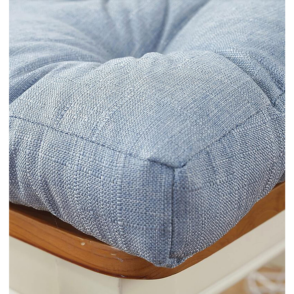 Chair Cushions for Dining Chairs Thick Soft Non Slip Seat Cushions Linen Washable Reversible Square Comfortable Office Chair Pads 20" x 20" (Coffee)