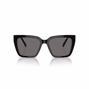 SWAROVSKI SK6013 Sunglasses, Black/Dark Grey Polarized, 54 mm