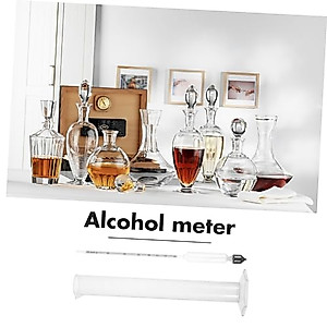 Garneck 3 Sets Wine Making Kit Hydrometer for Beer Brewing Alcoholmeter Tester Kit Compact Graduated Cylinder Household Alcohol Meter Convenient Alcohol Meter Hydrometer Beer Meter Glass