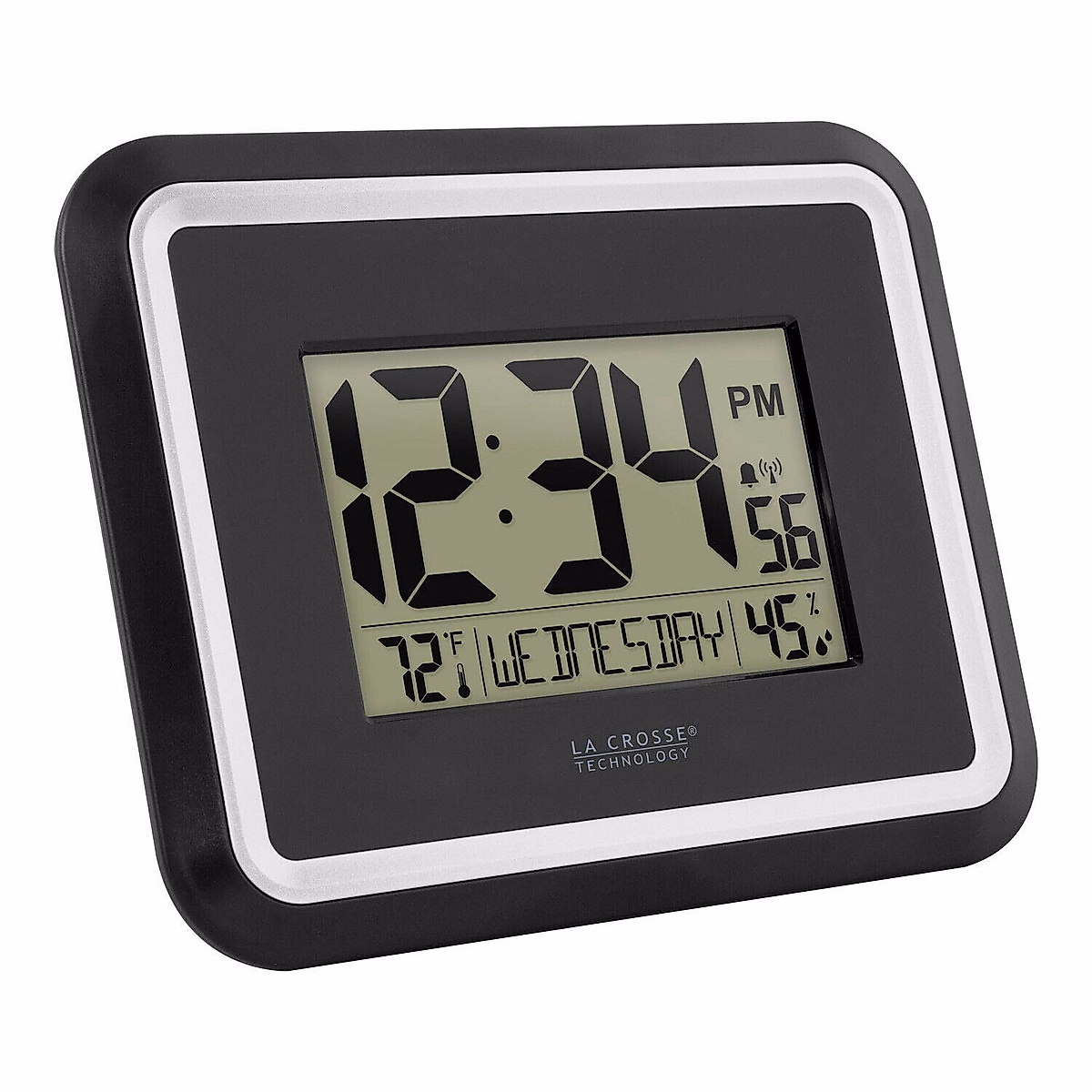La Crosse Technology BBB84022 Atomic Digital Wall Clock with in Temp & Humidity