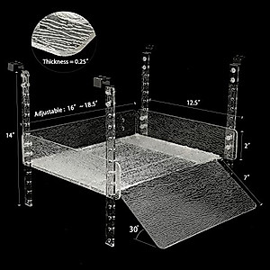 Hanging Turtle Basking Platform for Aquatic Turtles 40 75 Gallon, Aquatic Reptile Ramp Dock, Turtle Terrace, Turtle Tank Accessories