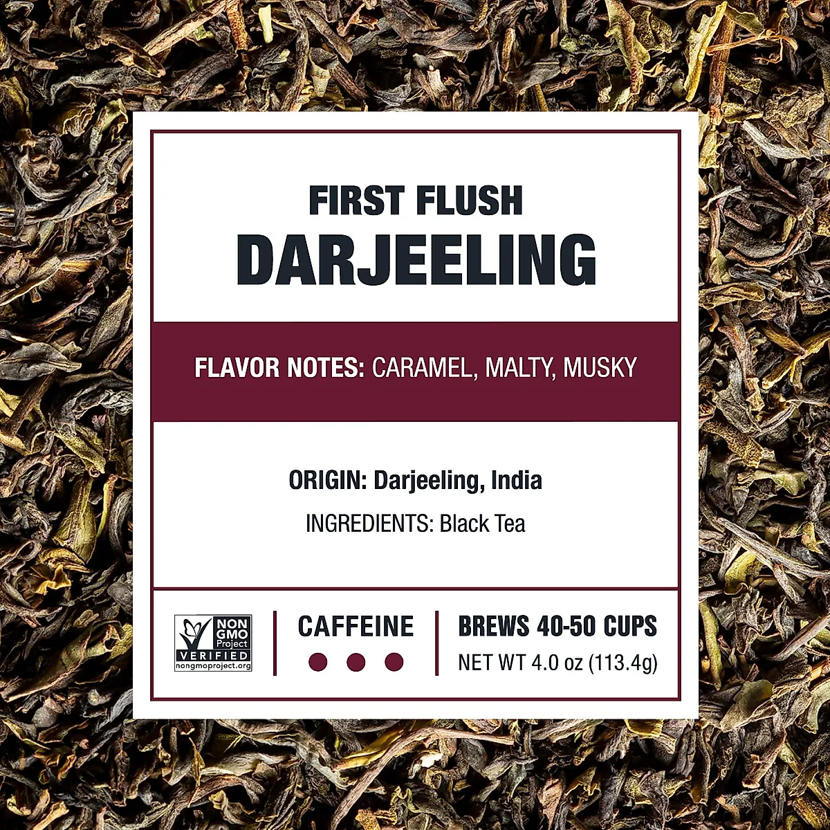 Tiesta Tea - First Flush Darjeeling Black Tea | Loose Leaf | Single Origin Premium Black Tea from India | Pure High-Caffeinated Blend | Makes Hot or Iced & Up to 50 Cups | 4oz Refillable Tin