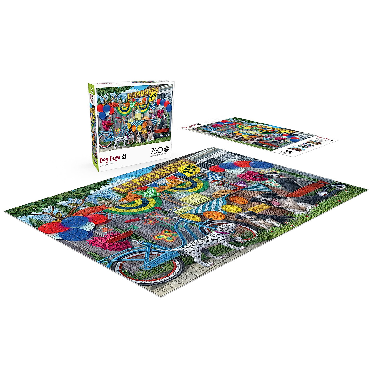 Buffalo Games - Sergio/Art Beats Studio - Lemonade Pups - 750 Piece Jigsaw Puzzle for Adults Challenging Puzzle Perfect for Game Nights - Finished Puzzle Size is 24.00 x 18.00