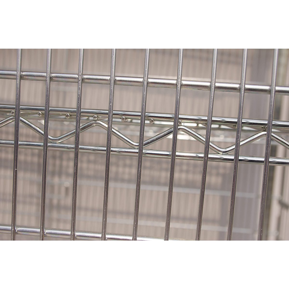HIGOOD Wire Security Cart with Adjustable Shelves, Heavy Duty Rolling carts,1,000 lb Load Capacity, 52 inx27 inx69 in