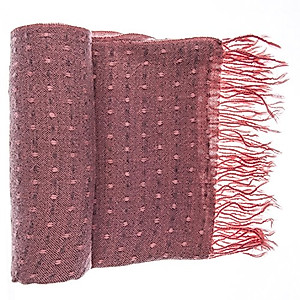 Noble Mount 'Toasty' Warm Soft Premium Winter Scarf - Dot Pattern - Dusty Pink