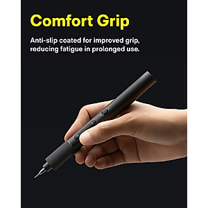 HOTO Mini Electric Screwdriver 25 Magnetic S2 Bits, 170RPM Precision Screwdriver Set USB-C, 2 Torque Settings, LED Light, Small Screwdriver Set for Eyeglasses, Electronics