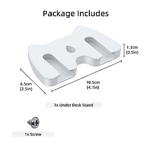 Mcbazel Under Desk Mount for Xbox Series X/S, Xbox One X/S, Xbox One, Xbox 360, Switch Pro Controller, Table Stand Holder Compatible with Xbox and Switch Pro Controller - White