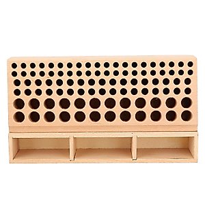 Archuu Leather Holder Tool Wooden, 100 Holes, Leathercraft Tools Holder for Home/Workroom(Storage Rack 100 Holes)