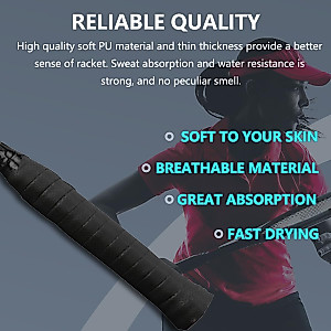 Tennis Racket Grip Tape ， Soft Racquet Overgrip for All Kinds of Rackets、 Fishing Rods、 Bicycle Handlebars, Etc. Excellent Durable and Non-Slippery Grip - 7pcs 7 Pink