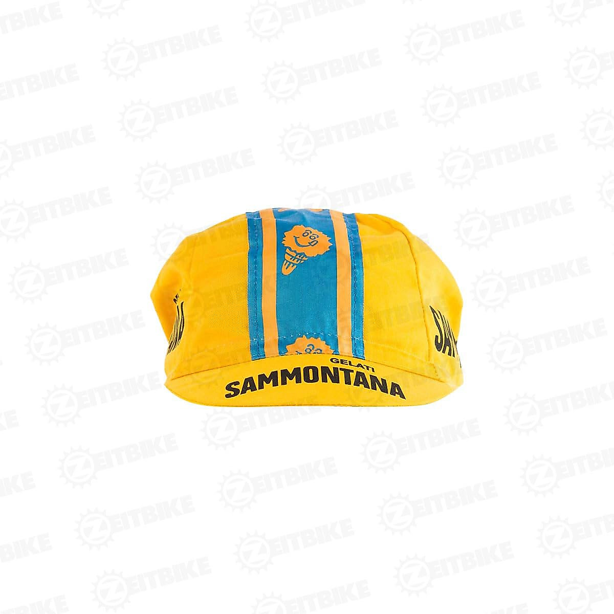 Outdoor Vintage - Anti Sweat Cotton Cycling Cap | L’Eroica, Giro D’Italia Style Bicycle Cap,Team Jersey Caps (Sammontana)