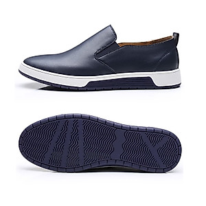 BSROT Men's Casual Oxford Shoes Lace-up Dress Shoes Comfortable Fashion Sneakers Blue 7US