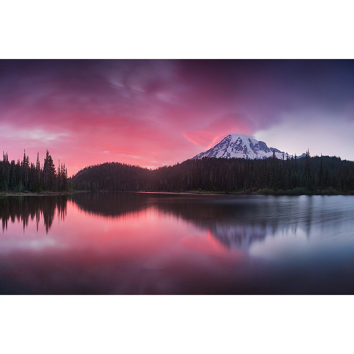 Bgraamiens Puzzle-Shadow on The Lake-1000 Pieces Peaceful Lake and Mountain Nature Scenery Series Jigsaw Puzzles