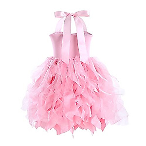 Pink Tutu Dress for Toddler Girls Pink Sequin Tulle Fancy Princess Dresses for Girls Prom Birthday Party Outfit 3-4T