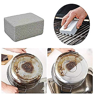 Kelfuoya Grill Cleaning Bricks Ecological Barbecue Cleaning Blocks Grill Stones De-Scaling Grill Cleaning Bricks Magic Stones Griddle Cleaning Blocks,10 Pack