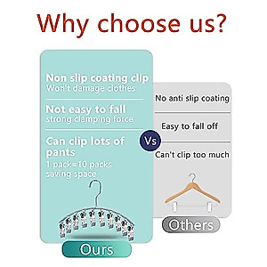 Pants Hangers Space Saving-Legging Organizer for Closet with Clips for Multiple Leggings Closet Organizers and Storage Pant Holder Hanging Metal Small Spaces Pants Organizer Clothes Hangers