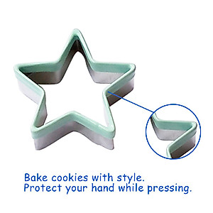 Ecoart Cookie Cutter Set - Star Flower Heart Butterfly Biscuit Cutters - Stainless Steel Sandwich Cutters/Vegetable Cutters Shapes Set with Comfort Grip for Kids & Adults (Set of 4)