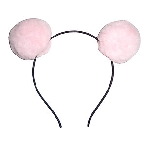 Pom Pom Headband Hairband Headwear Head Hoop Animal Cute Soft Fluffy Style for Girls Boys Costume