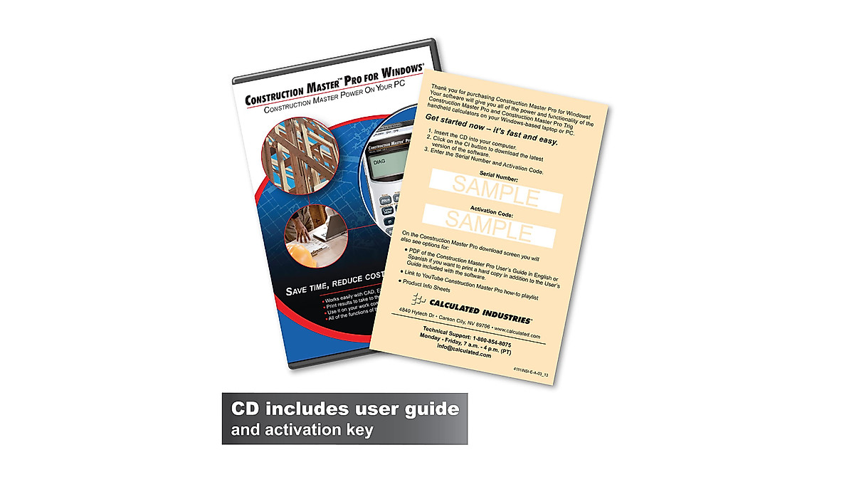 Construction Master Pro Software for Windows - Master Construction Math ...