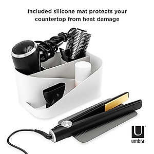 Umbra Glam Cosmetic and Accessory Organizer, Hair Tool, White